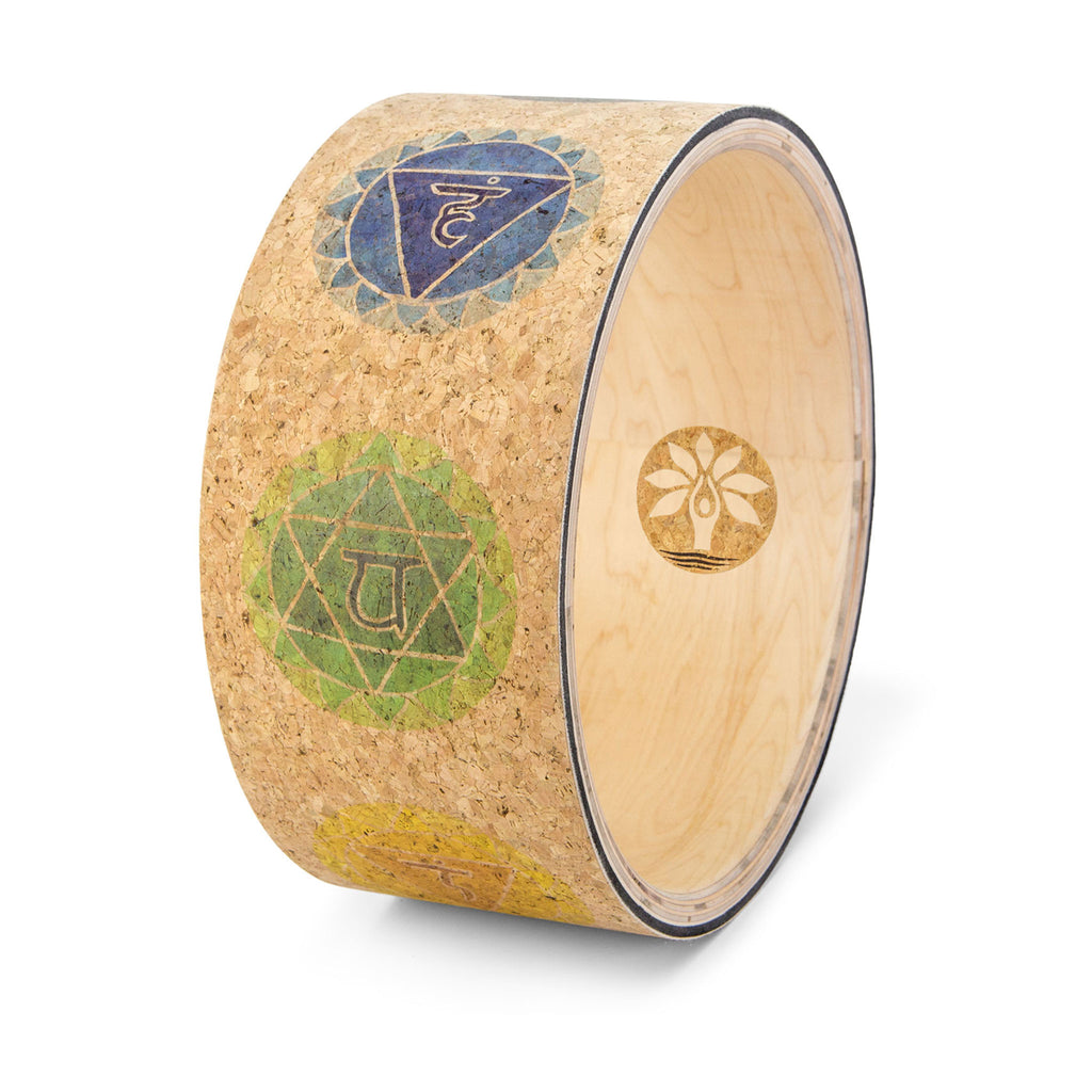 Cork Yoga Wheel with Unique Chakras Design - USA Made – Yoloha Yoga