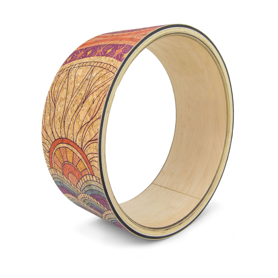 Wooden Yoga Wheel - Unique Mountain Artist Design Made in the USA ...