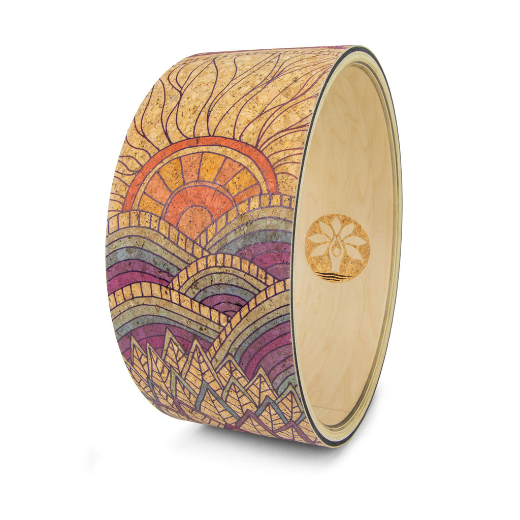 Wooden Yoga Wheel - Unique Mountain Artist Design Made in the USA ...