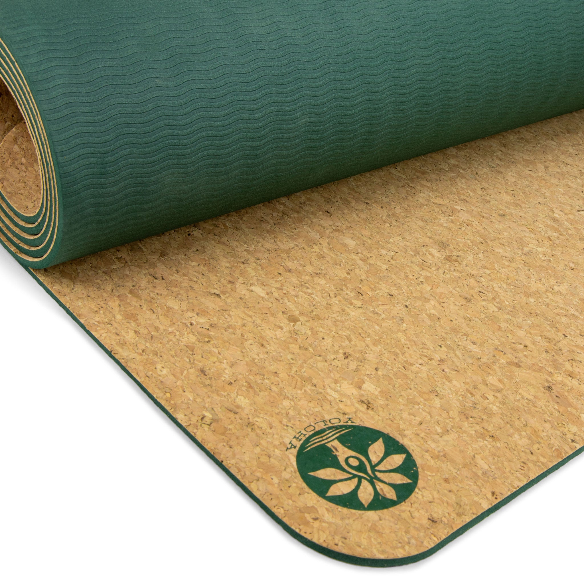 The Best Portable Cork Yoga Mat with Colorful Orange Pattern – Yoloha Yoga