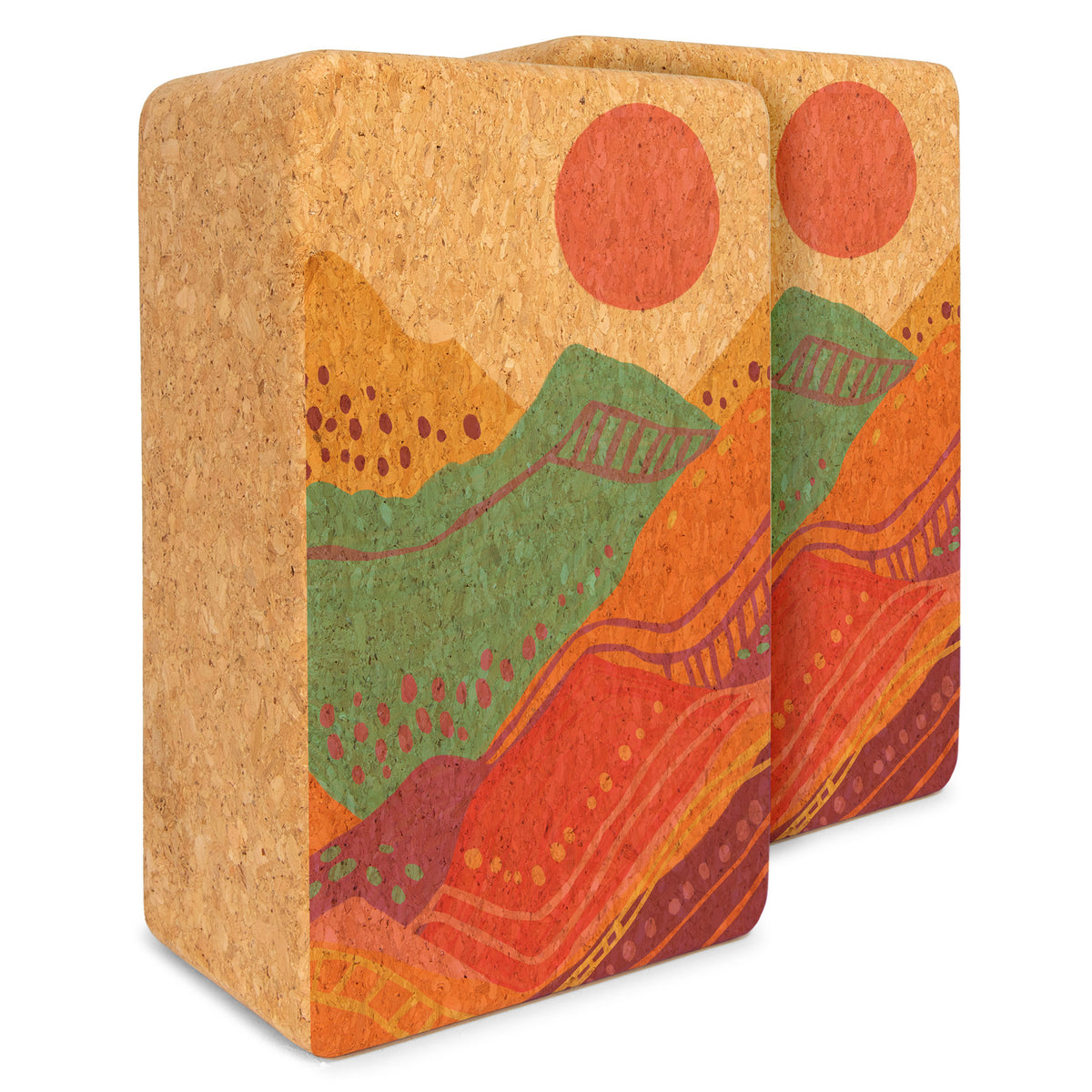 Unique Artist Designed Cork Yoga Block Set - Sustainable & Durable ...