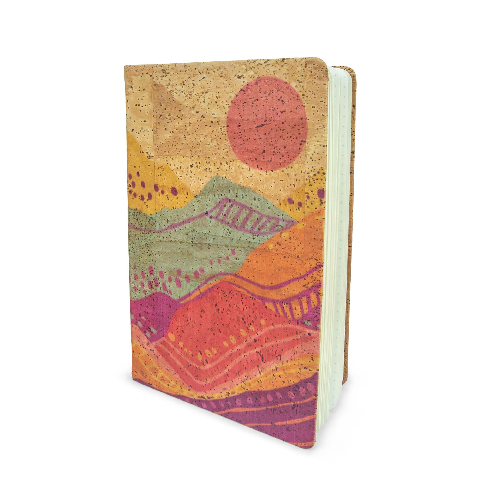 Cork Journal Book with Colorful Mountain Design - Eco-Friendly – Yoloha ...