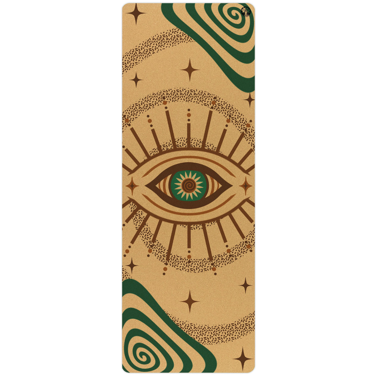 Artist Printed Unity Pro Cork Yoga Mat - Unique Third Eye Design ...